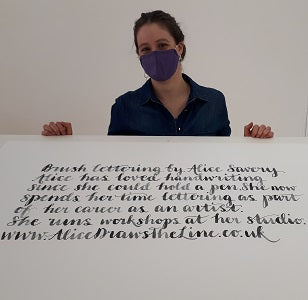 Brush Lettering at the Oriel Davies Gallery - delivery day! – Alice ...