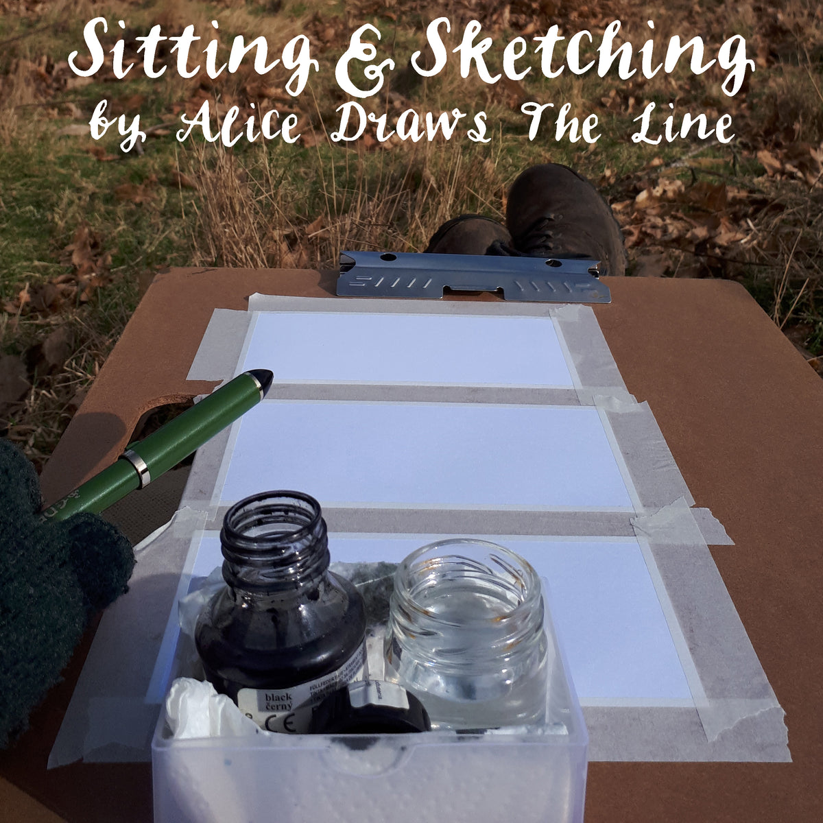 Drawing outside - in the parkland – Alice Draws The Line