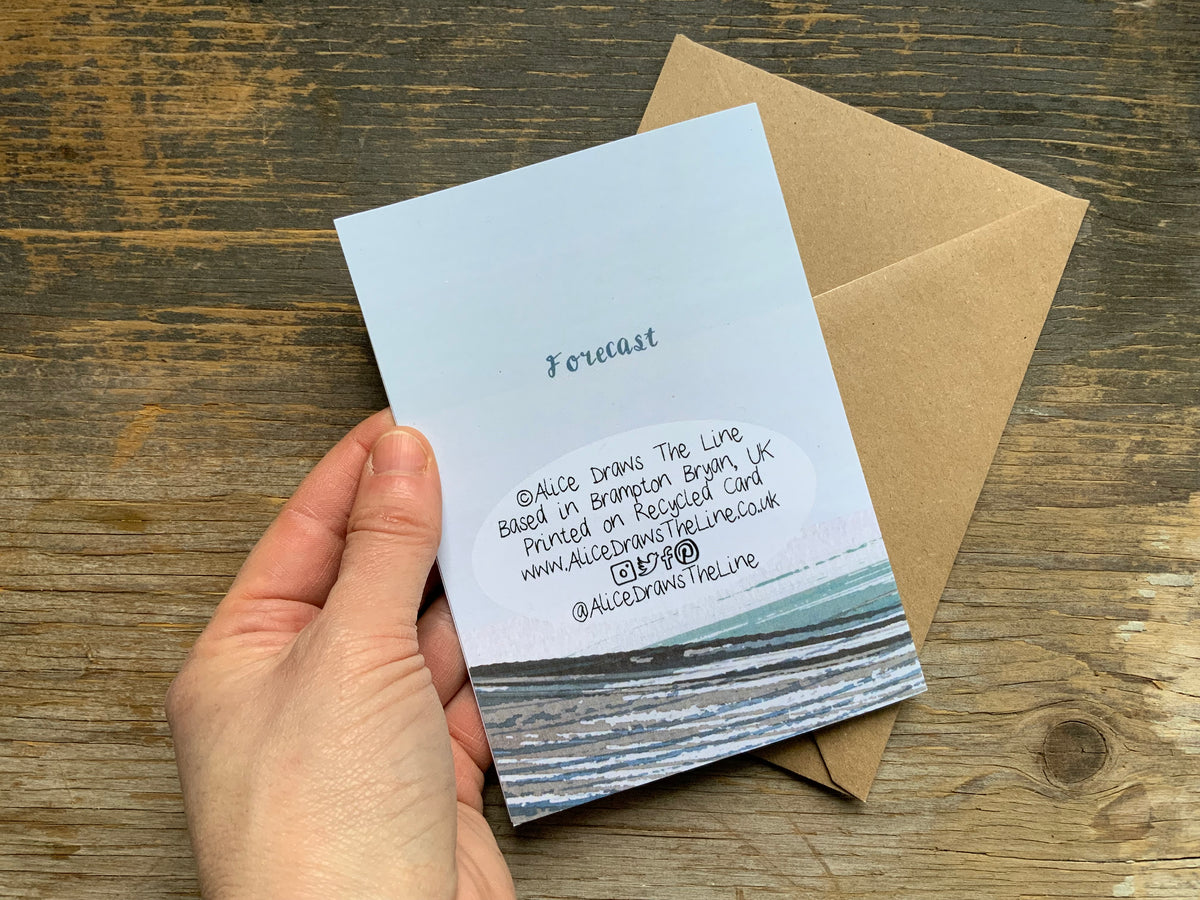 Shipping Forecast greeting card by Alice Draws The Line